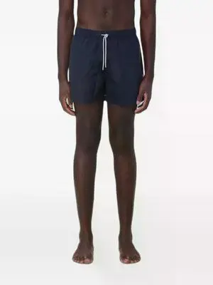 EA7 Logo-print Swim Shorts - Blue