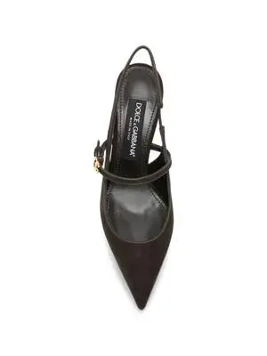 Dolce & Gabbana Logo-plaque Slingback Pumps