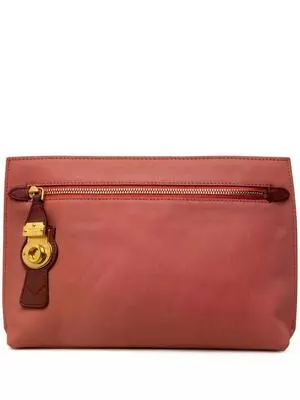 Burberry 2000-2017 Bicolor Leather Pendleton Clutch Bag