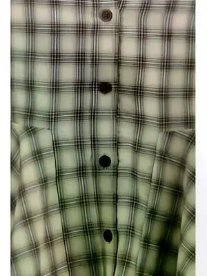 GANNI Check Peplum Shirt