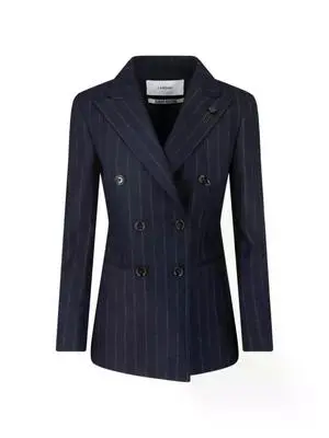 LARDINI X Sugar Pinstripe Double-breasted Jacket