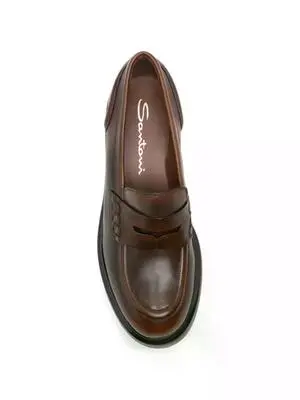Santoni Chunky-sole Leather Loafers