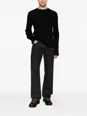 Fendi Ribbed-knit Shoulder-patch Sweater