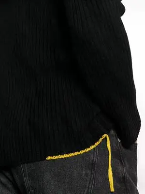 Fendi Ribbed-knit Shoulder-patch Sweater