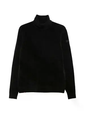 RRD Roll-neck Logo-patch Sweater - Black