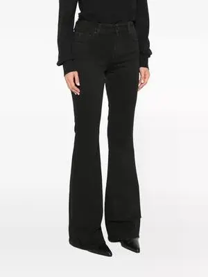 JACOB COHЁN Victoria Mid-rise Flared Jeans - Black