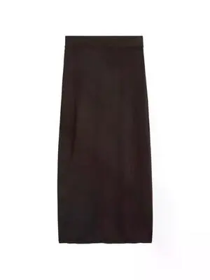 TOTEME Long Knit Skirt Fondante - Brown