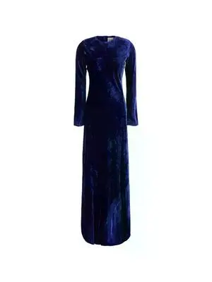 SEMICOUTURE Cecily Long-sleeve Maxi Dress - Blue