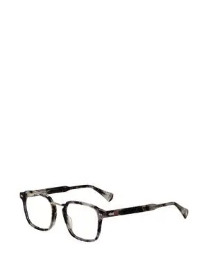 John Varvatos Tortoiseshell-effect Square-frame Glasses - Grey