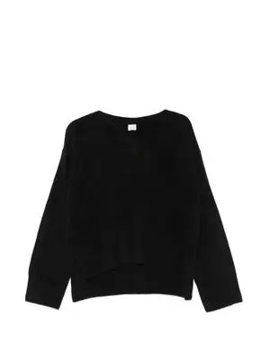 C.T.PLAGE V-neck Wool Sweater - Black
