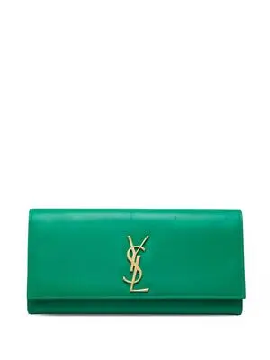 Saint Laurent 2013 Smooth Leather Cassandre Clutch Bag - Green