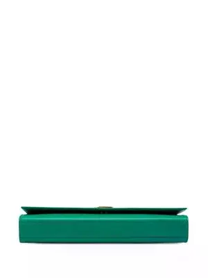 Saint Laurent 2013 Smooth Leather Cassandre Clutch Bag - Green