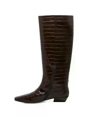 Jeffrey Campbell Passo Croc-effect Knee-high Boots
