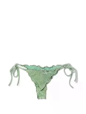 MC2 SAINT BARTH Miami Ruffled Side-tie Bikini Bottoms - Green