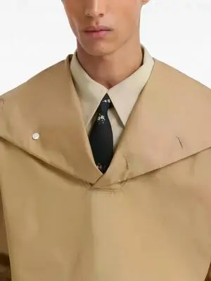 Marni Beige Nylon Jacket With Funnel Neck