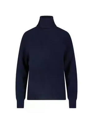 MA'RY'YA Roll-neck Raglan-sleeve Sweater - Blue