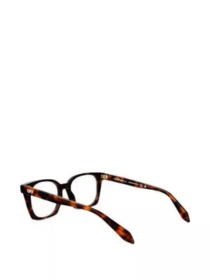 Off-White Tortoiseshell-effect Square-frame Glasses