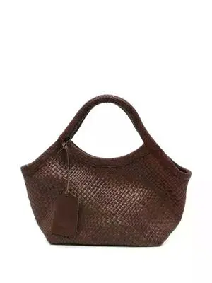 IBELIV Medium Pure Woven-leather Tote Bag - Brown