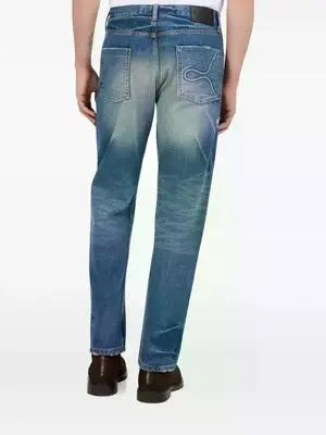 Roberto Cavalli Leopard-print Whiskered Jeans