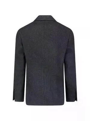 LARDINI Check-pattern Notched-lapel Blazer