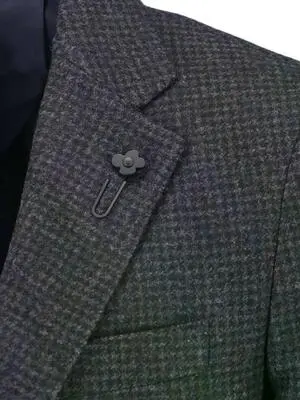 LARDINI Check-pattern Notched-lapel Blazer