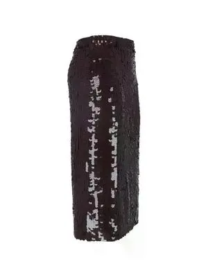 P.a.r.o.s.h Sequin-embellished Pencil Midi Skirt - Brown