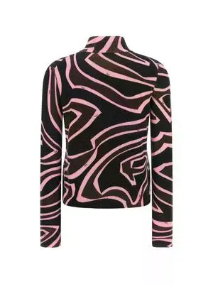 Emilio Pucci Labirinto Print High-neck Wool Sweater - Brown