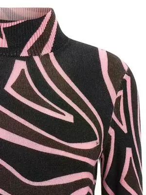 Emilio Pucci Labirinto Print High-neck Wool Sweater