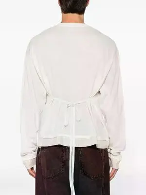 ANN DEMEULEMEESTER Layered-effect Henley-neck T-shirt