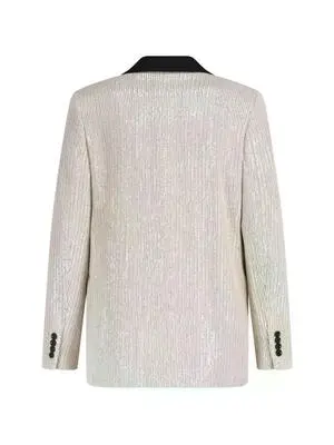 LARDINI Sequin-embellished Shawl-lapel Jacket
