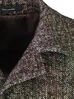Tagliatore Marl-pattern Raglan-sleeve Coat