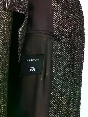 Tagliatore Marl-pattern Raglan-sleeve Coat