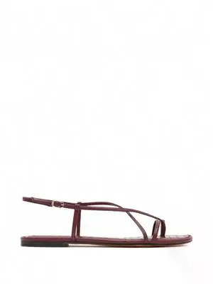 Sam Edelman Calla Croc-effect Leather Flat Sandals