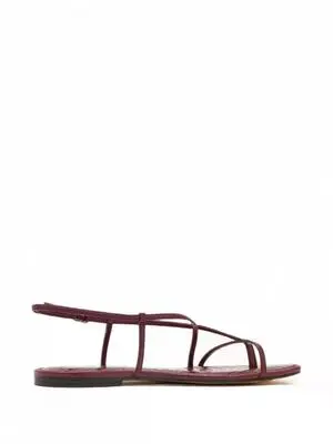 Sam Edelman Calla Croc-effect Leather Flat Sandals