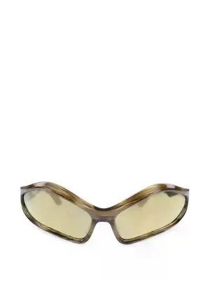 Balenciaga Fennec Oval-frame Sunglasses - Brown