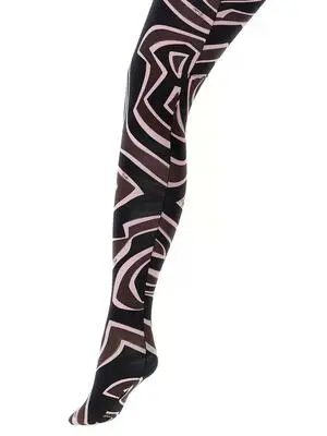 Emilio Pucci Labirinto Print Tights - Black