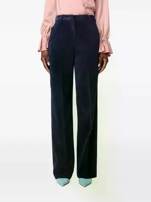 HANITA High-waisted Wide-leg Trousers - Blue