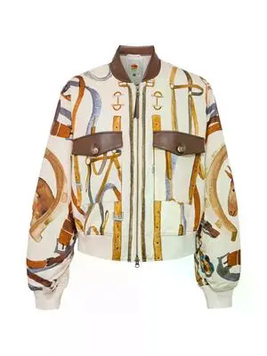 Farm Rio Equestrian-print Bomber Jacket