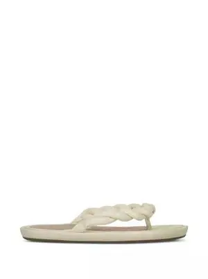 Red Valentino Braided Leather Sandals - Neutrals