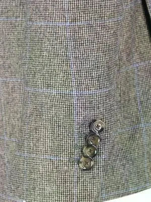 LARDINI Check-pattern Wool Blazer