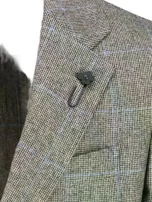 LARDINI Check-pattern Wool Blazer