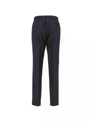 Paul Smith Drawcord-waist Turn-up Trousers - Blue