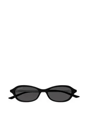 Gucci Interlocking G Oval-frame Sunglasses - Black