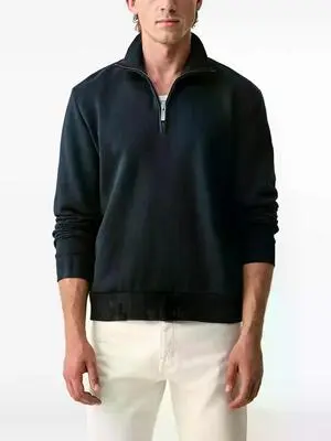 COLMAR Quarter-zip Ribbed-trim Sweatshirt - Blue