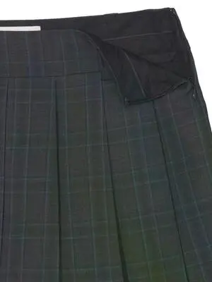 DUNST Pleated Checked Mini Skirt