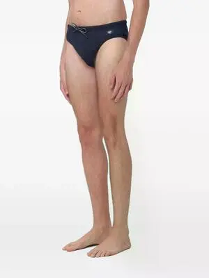 Emporio Armani Drawstring Logo-patch Swim Briefs