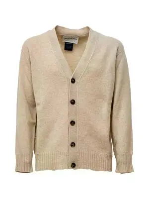 AMARANTO Distressed Cardigan - Neutrals
