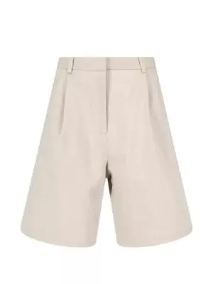 THE FRANKIE SHOP Marfa Pleated Cotton Shorts