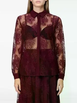 HANITA Lace-overlay Shirt
