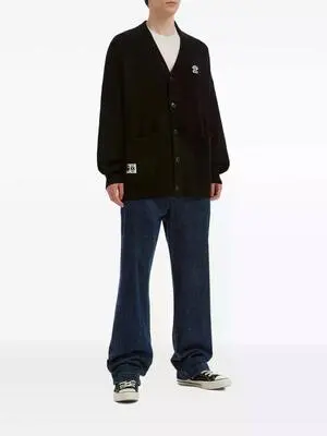 FINGERCROXX Logo-patch V-neck Cardigan
